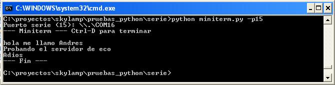 Cuaderno técnico 11: Utilización del puerto serie desde Python (Módulo pyserial)
